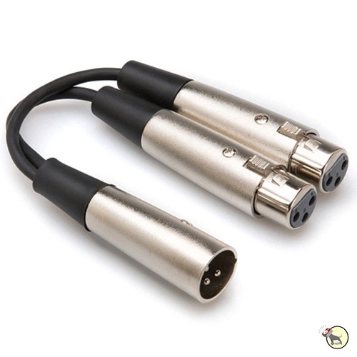 Hosa YXF-119 6" XLR Male Dual XLR Female Splitter Y-Adapter Combiner ...