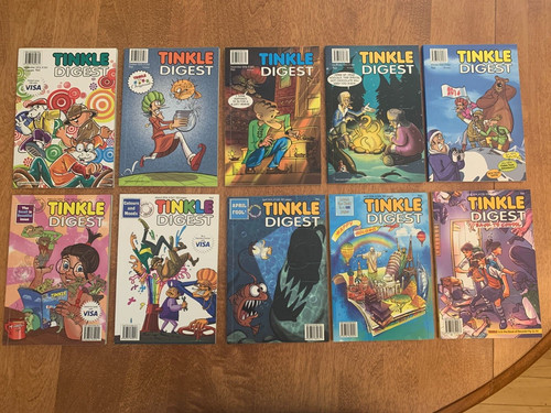 Tinkle Digest Lot of 10 Children's Comic Books India English 2013-2014 ...