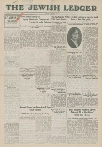 Russian Jews' Rights Restored Felix Warburg Jewish Ledger March 28 1930 ...