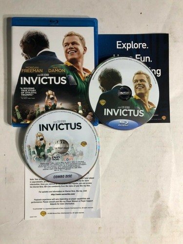 Invictus (Blu-ray/DVD, 2010, 2-Disc Set) Morgan Freeman, Matt Damon ...