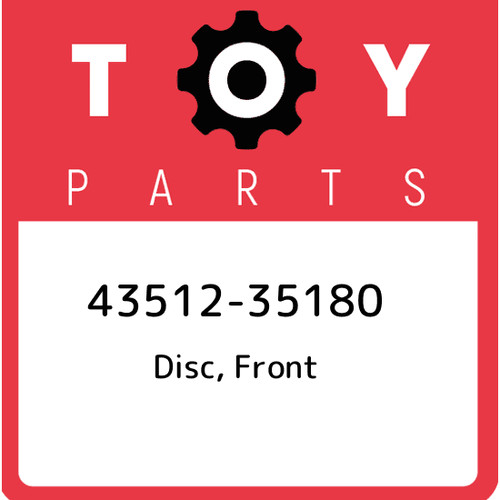 43512-35180 Toyota Disc, front 4351235180, New Genuine OEM Part | eBay