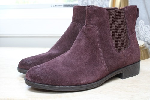 Vionic Water Repellent Suede Chelsea Boots Alana Chocolate 6.5