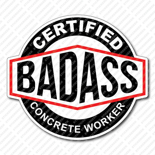 Certified Bad Ass Concrete Worker Water Bottle Construction Helmet ...