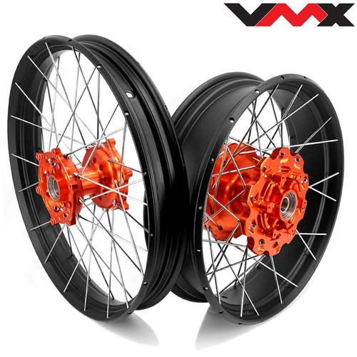 VMX 21/18 Tubeless Wheels for KTM 790 Adventure Orange 19-2023 KTM 890 ...