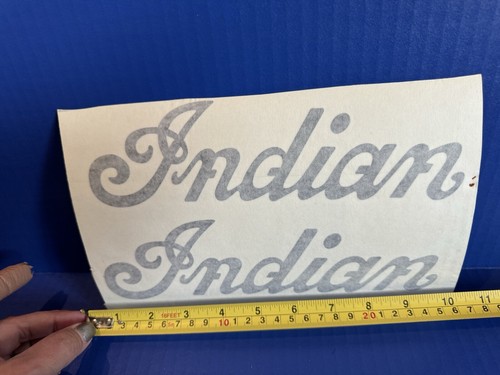 2 Indian Motorcycle Script Decals Black | eBay