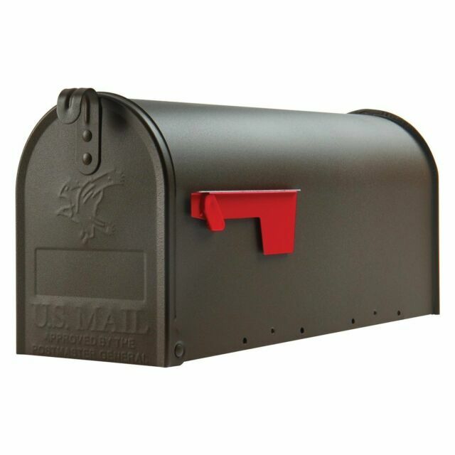 Mailbox Post Combo Postmaster - Black Galvanized Steel Mailbox With ...