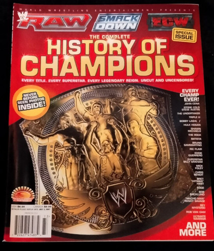 2007 WWE RAW ECW SMACKDOWN - HISTORY of CHAMPIONS magazine Special ...