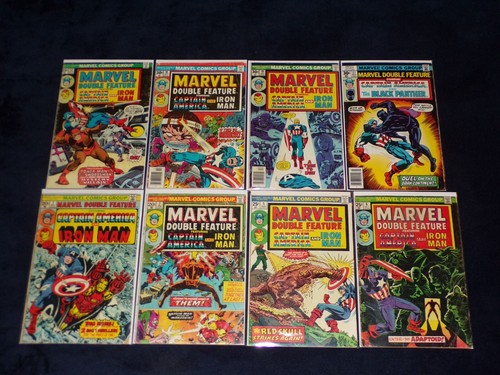MARVEL DOUBLE FEATURE 1 2 5 6 12 18 19 21 MARVEL COMICS 1973 LOT IRON ...