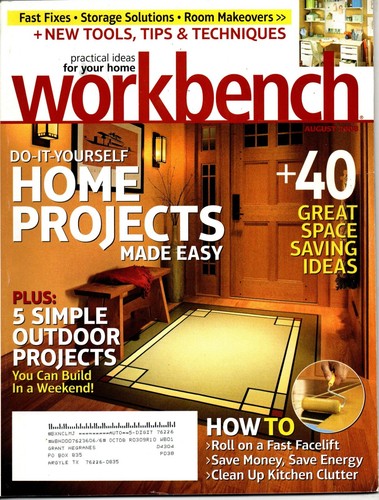 Workbench Magazine August 2008 Do it Yourself Home Projects Made Easy ...