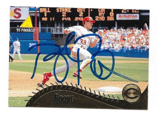 BRET BOONE 1995 PINNACLE AUTOGRAPHED SIGNED # 317 REDS | eBay