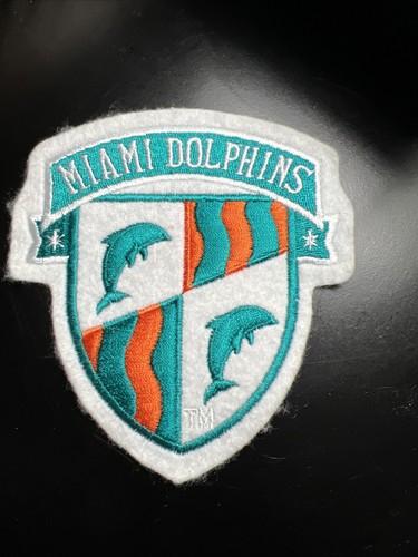 MIAMI DOLPHINS SEW ON SHIELD PATCH 4” X 4.25” | eBay