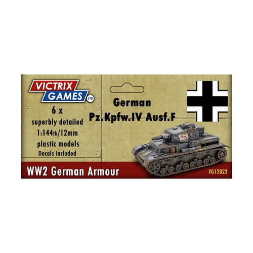 Victrix WWII German Mini 12mm German Panzer IV F Pack New | eBay