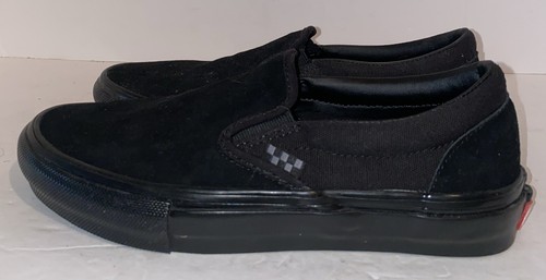 Vans Popcush Skate Slip-On Black Suede Men Size 7.5 | eBay