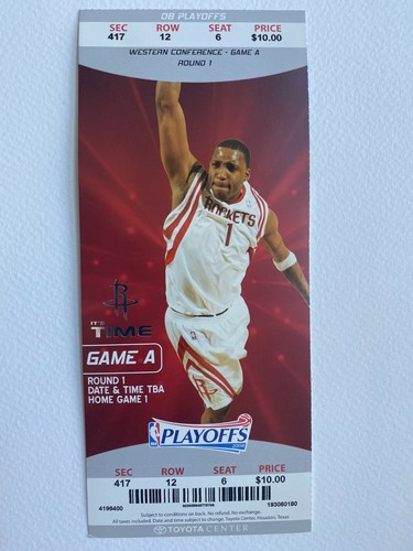 2008 NBA Playoffs Rnd 1 Game 1 Utah Jazz Houston Rockets Ticket 4/19/08 ...