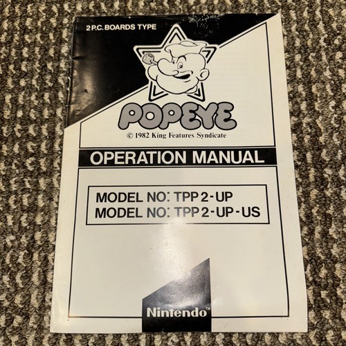 Original 1982 Popeye Nintendo Video Arcade Game Operation Manual & Schematics | eBay