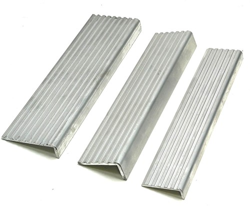 ALUMINIUM FLUTED ANGLE Stair Step Edge trim slip resistant 3 Sizes & 3 ...