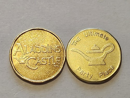 ALADDIN'S CASTLE ARCADE TOKEN - MAGIC LAMP ON BOTH SIDES | eBay