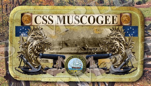 CSS Muscogee Confederate States Naval Civil War themed LARGE Iron on ...