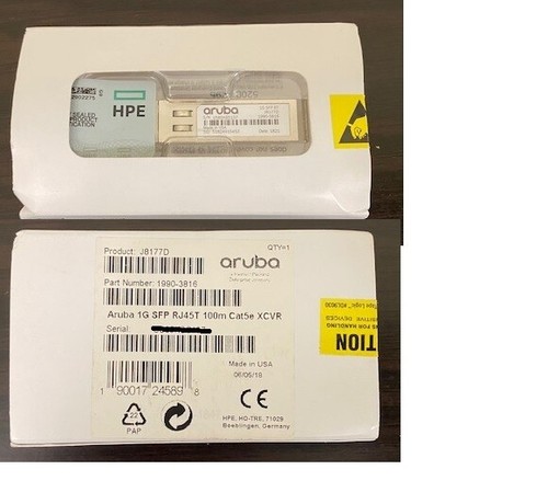 HPE Aruba J8177D SFP-T 1G SFP RJ45 T 100m Cat5e Transceiver USA | eBay
