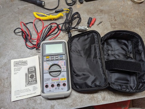 Craftsman Professional PC Interface AutoRanging Multimeter 82325 True ...