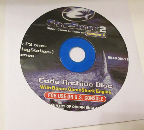 GameShark 2 V2 Video Game Enhancer Code Archive Disc PS1 PlayStation 1 ...