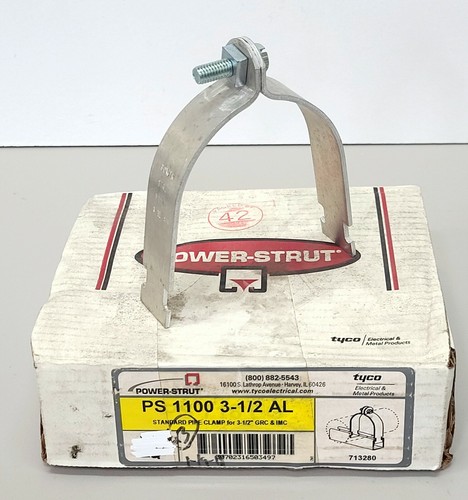 TYCO Power-Strut Aluminum 3-1/2" Standard Pipe Clamp ~ For GRC & IMC ...