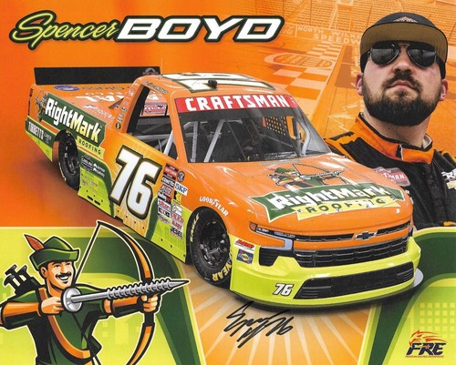 2025 SIGNED SPENCER BOYD #76 RIGHTMARK ROOFING NASCAR CRAFTSMAN TRUCK ...