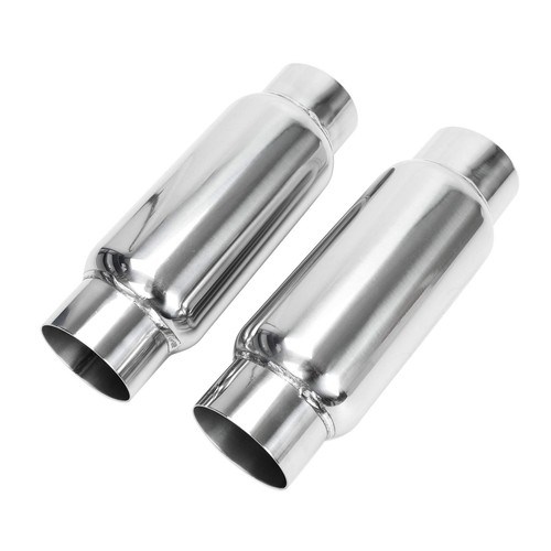 3" Inlet 3" Outlet Exhaust Muffler, Pair of 3 Inch Resonator Universal ...