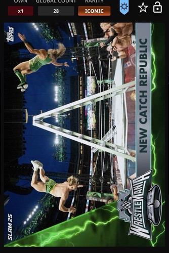2025 TOPPS WWE Slam Wrestlemania Rewind Green Motion-NEW CATCH REPUBLIC ...