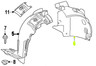 Mercedes - Benz GL OEM Fender Liner Splash Guard 1668802705 Front Right ...