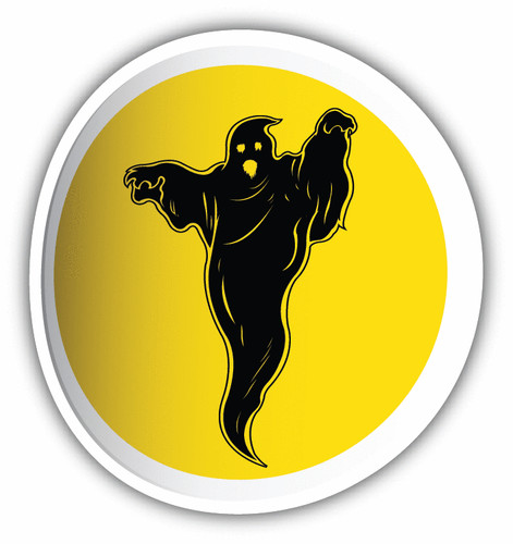 Ghosts Warning Sign Car Bumper Sticker Decal 5" x 5" | eBay