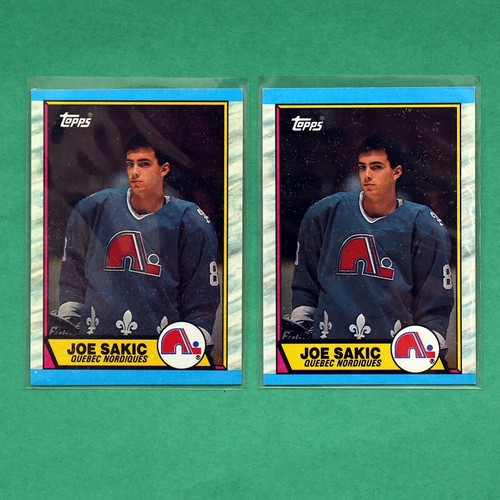 1989 Topps Joe Sakic Rookie Quebec Nordiques #113 lot of 2 Excellent ...