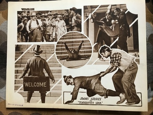 Tenderfoot Luck 1922 Vitagraph silent lobby card Jimmy Aubrey Frank ...