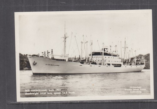 SWEDEN, SWEDISH ORIENT LINE, " MS VIKINGLAND " c1950 ppc., unused. | eBay