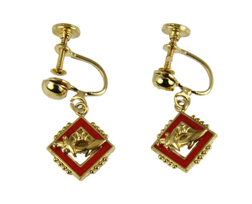 3030174 Pair Shriner Earrings Shrine Temple Scimitar Lady Earring Clip ...