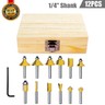 5pcs/set 1/2 inch shank Dovetail Router Bit Cutter wood working tool | eBay
