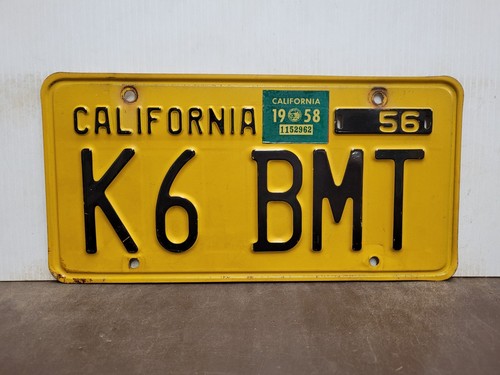 1958 California AMATEUR RADIO License Plate Tag | eBay
