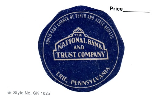 VINTAGE BANK ENVELOPE SEAL - THE NATIONAL BANK AND TRUST COMPANY OF ...