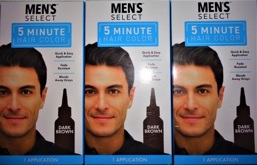 Lot of 3 / $ 14.95 SELECT Men's 5 Minute DARK BROWN Hair Color ...