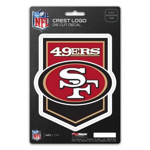 San Francisco 49ers Logo - Shield Crest Vinyl Sticker | eBay