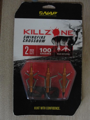NAP Killzone Swingfire Mechanical Broadhead 100 Grain 2” Cutting ...