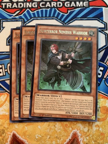 YUGIOH 3X Subterror Nemesis Warrior TDIL-EN082 1st Edition NM PLAYSET ...