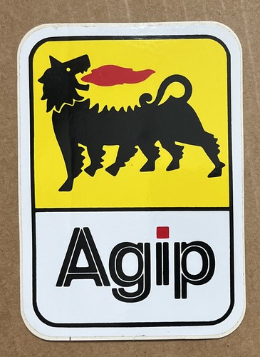 Vintage Agip Racing Oil Sticker, 3” X 4” New | eBay