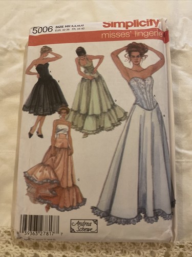 Simplicity 5006 Womens Lingerie Corset Petticoat Underskirt Pattern Sz ...