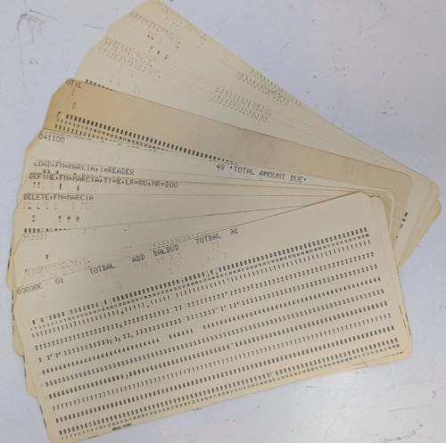 Lot of 15 Vintage 1970s Computer Punch Cards - NECC-5081 - 80 Columns ...