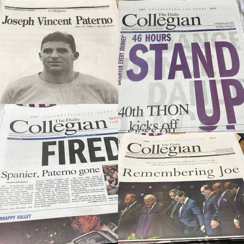 Daily Collegian Joe Paterno PSU Newspaper Penn State Football NCAA ...