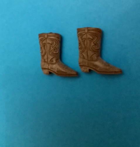 Barbie Ken 1969 Rally Gear #1429 Brown Cowboy Boots Only Mint Condition ...