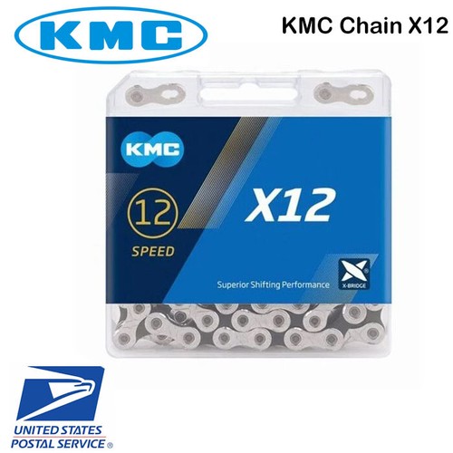 KMC X12 12-Speed Road / MTB Bike Chain Bulk 126L Silver fits SRAM ...