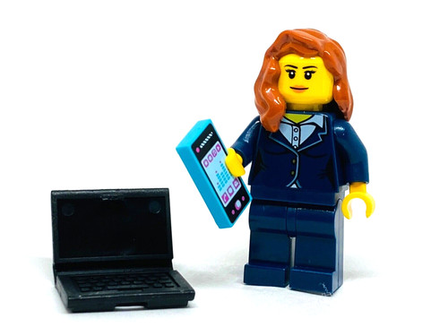 LEGO Business Woman Minifigure Businesswoman Computer Cell Phone 60102 ...