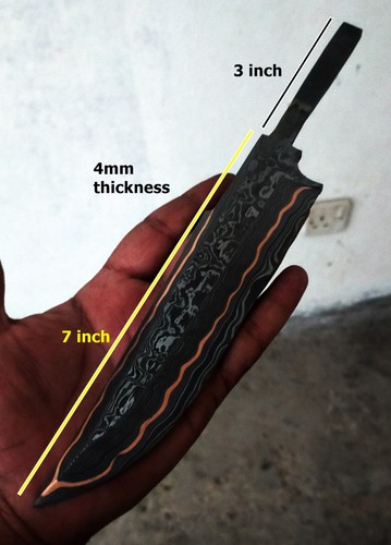 Cumai Copper sanmai blank blade for Making Knife Handmade Custom DF056 ...